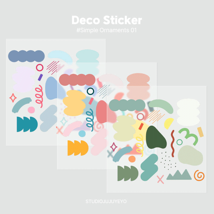 Simple ornaments sticker 01 | Webudding