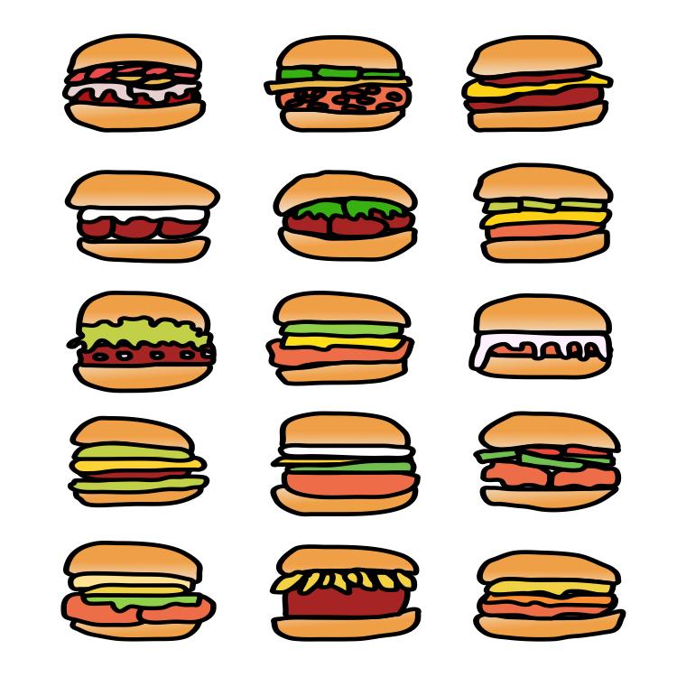 Hamburger Sticker Set | Webudding