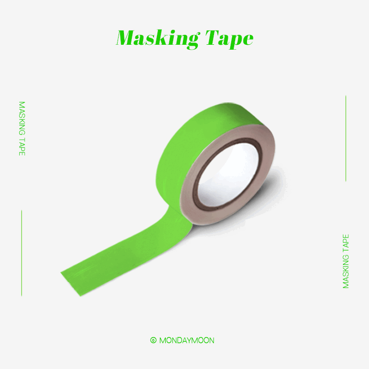 Green Neon Washi Tape Stickers | Webudding