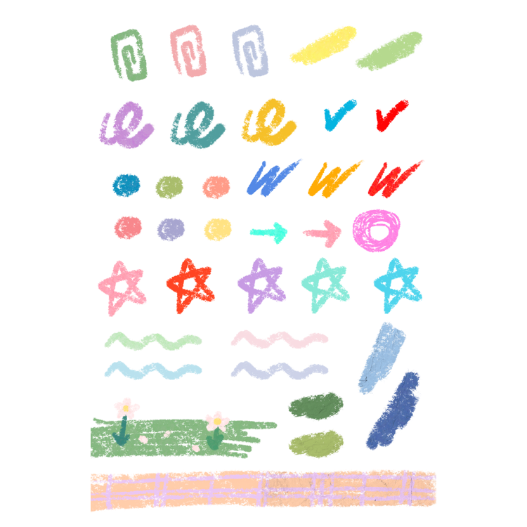 Oil pastel sticker | Webudding