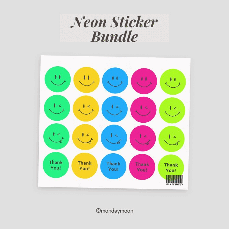 Neon Stickers Bundle | Webudding