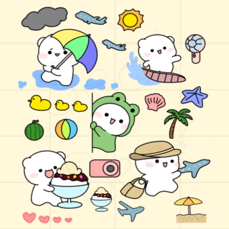 Seolbear's summer sticker | Webudding