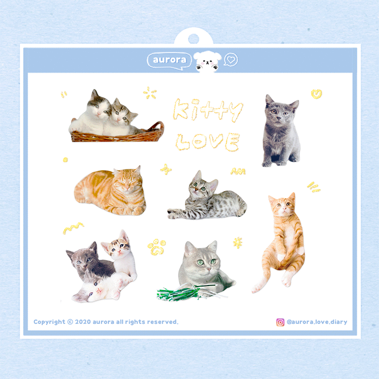 Kitty love sticker | Webudding
