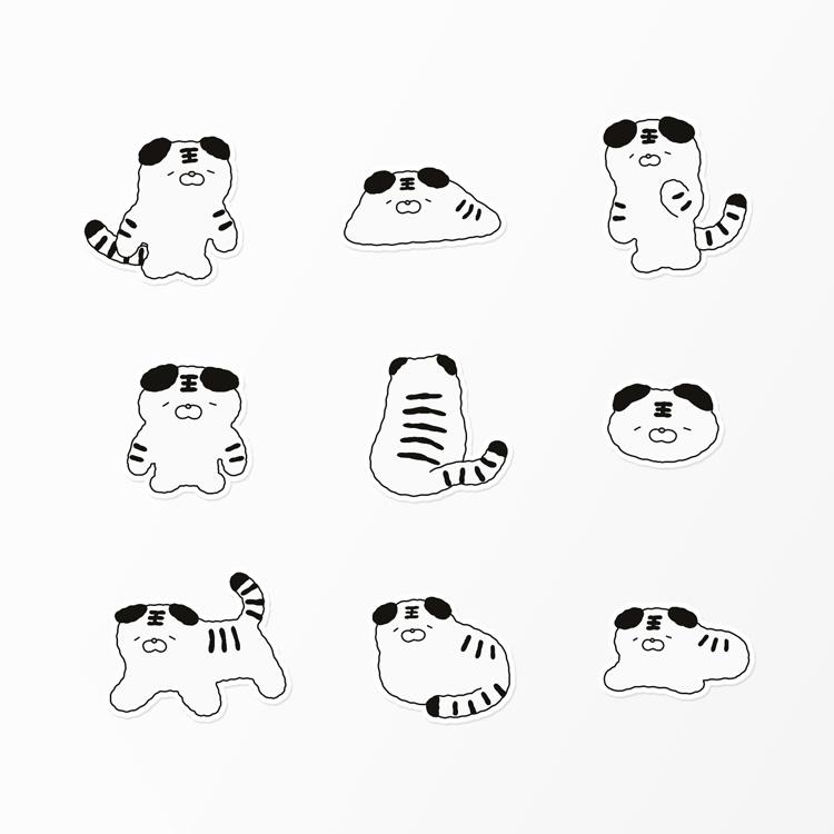 White tiger sticker 2 | Webudding