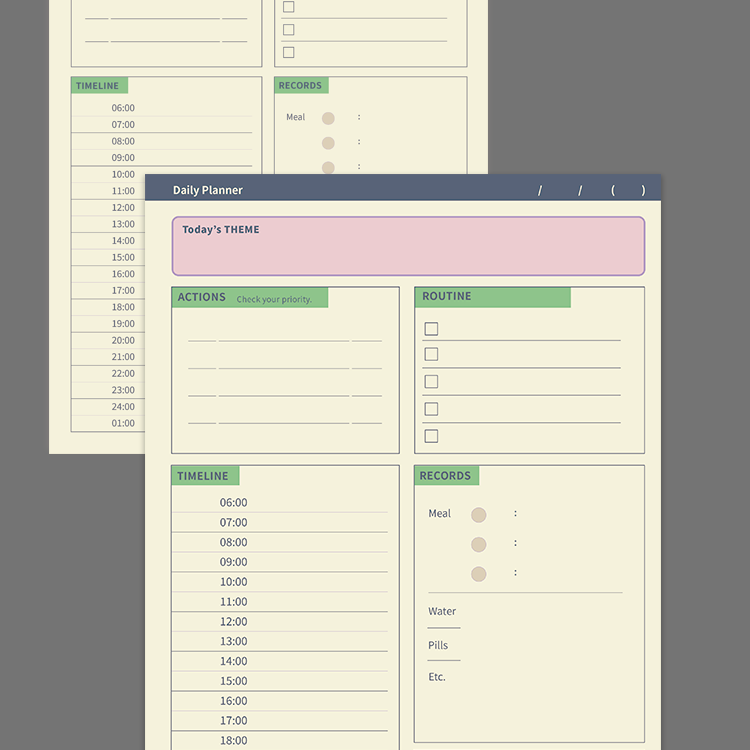 Daily Planner (color) | Webudding