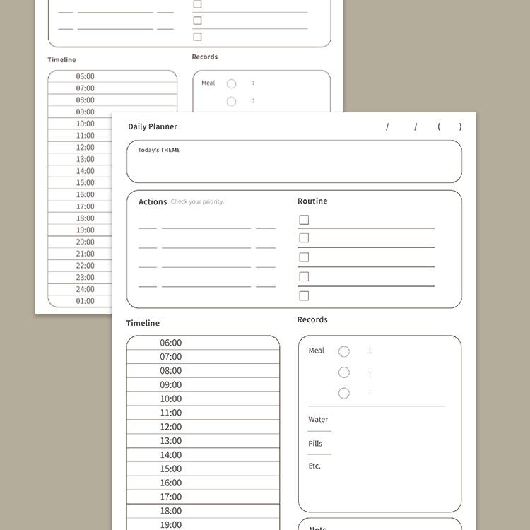 Daily Planner (B/W) | Webudding