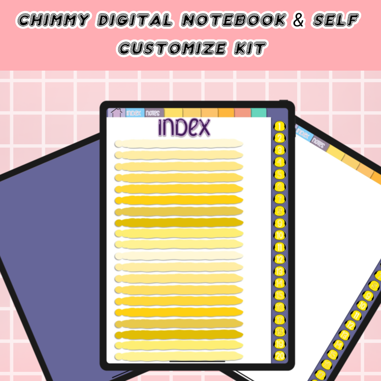 Yellow K-pop inspired digital customisable notebook | Webudding