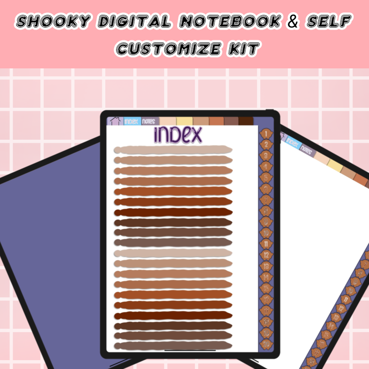 Chocolate BrownK-pop inspired digital customisable notebook | Webudding