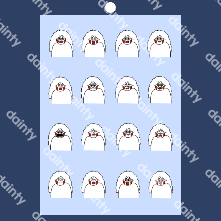 Emotional expression sticker 32 types | Webudding