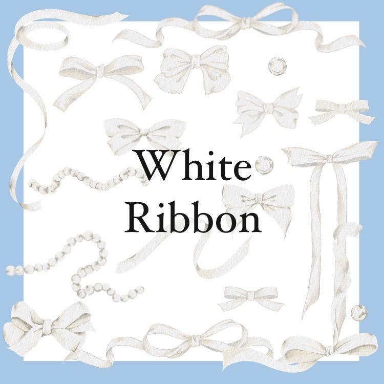 White ribbon sticker | Webudding