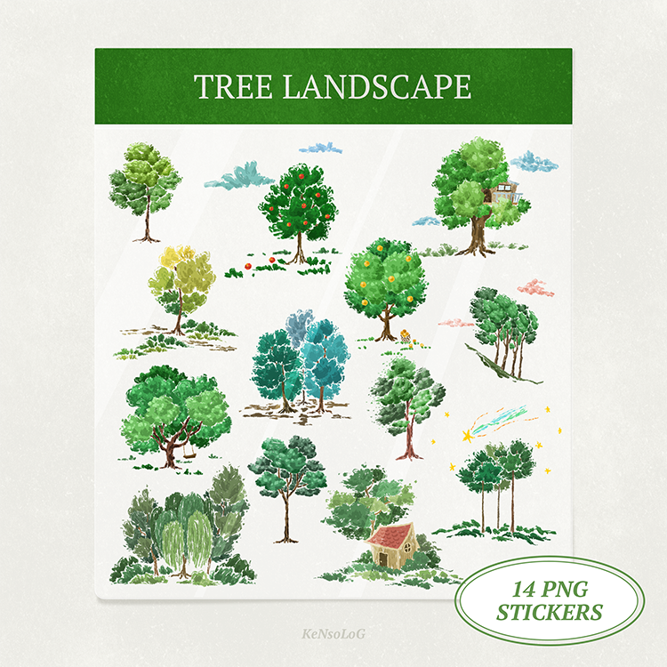 TREE LANDSCAPE sticker | Webudding