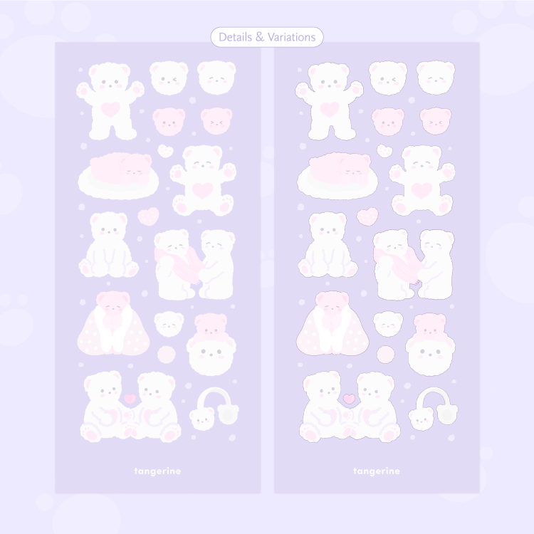 Snow Bear Digital Stickers | Webudding