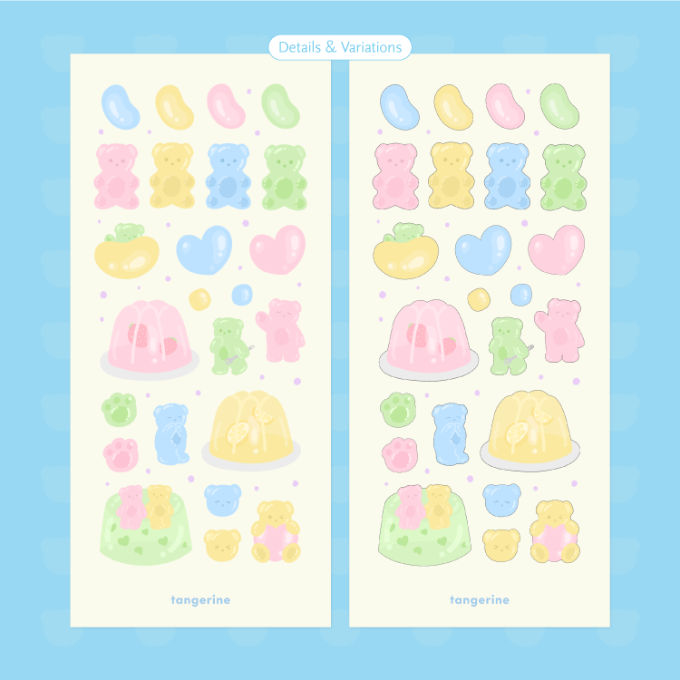 Jelly Bears Digital Stickers | Webudding