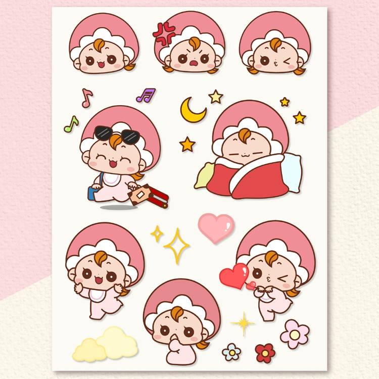 Jjokkomi's daily life sticker | Webudding
