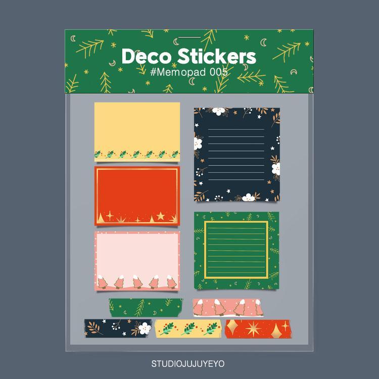 Memopad sticker 005 | sticky note | washi tape | winter | Webudding