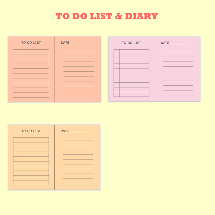 투두리스트 & 다이어리 굿노트 양식 코랄 | 위버딩