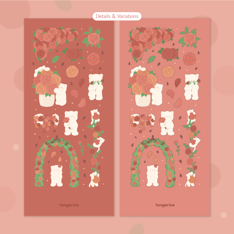 Rose Garden Digital Stickers | Webudding