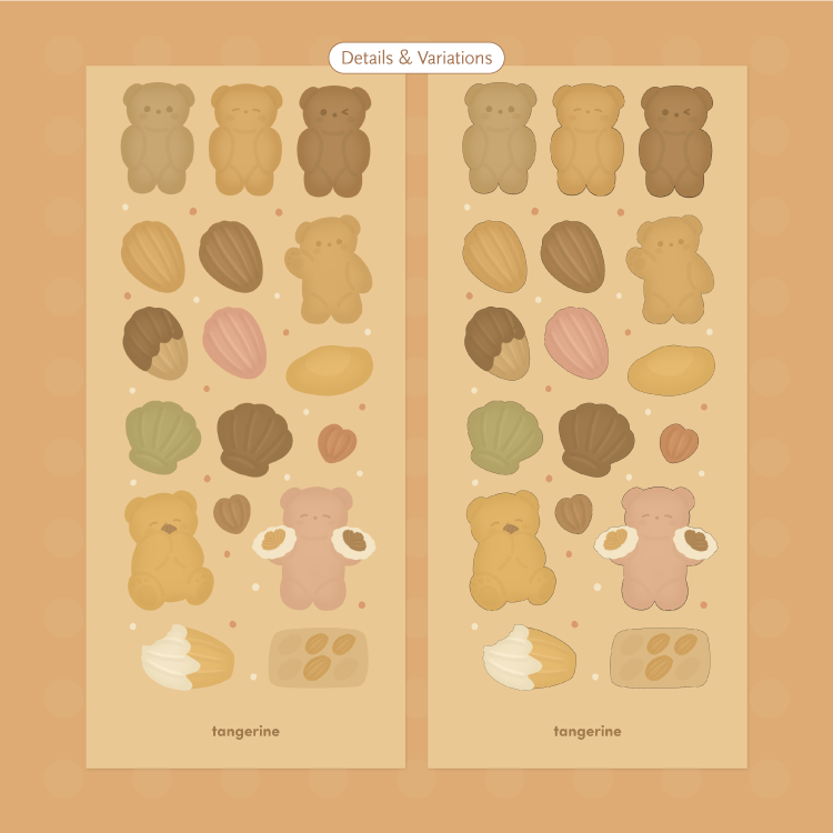 Madeleine Bear Digital Stickers | Webudding