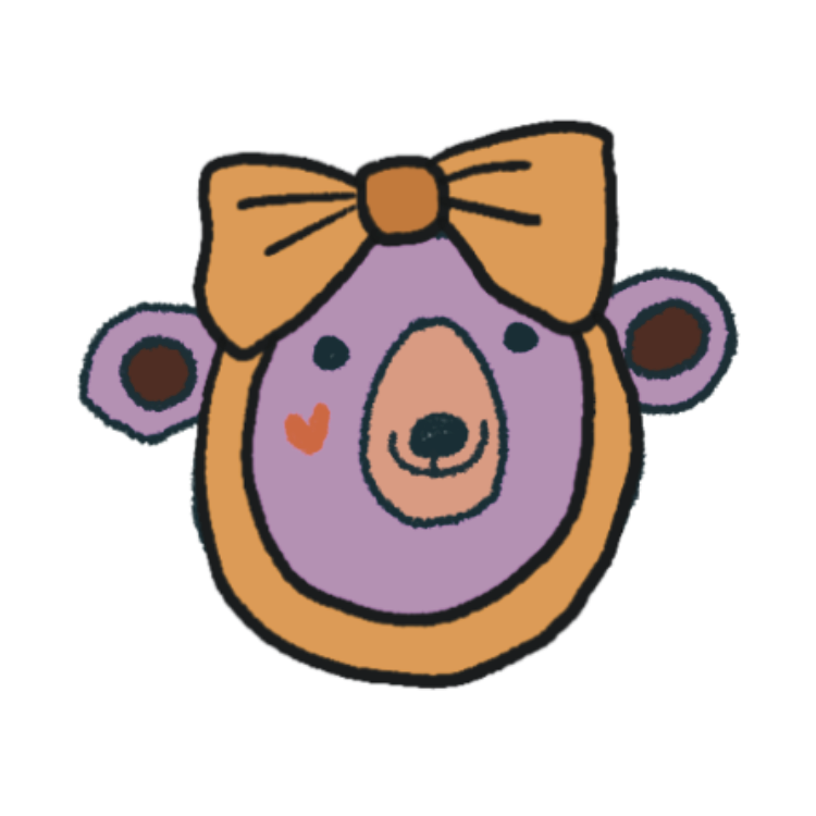 Purple bear sticker | Webudding