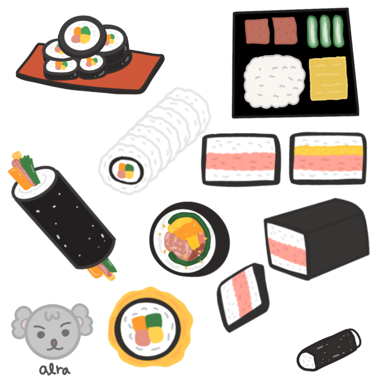 나의최애음식,김밥스티커 | 위버딩