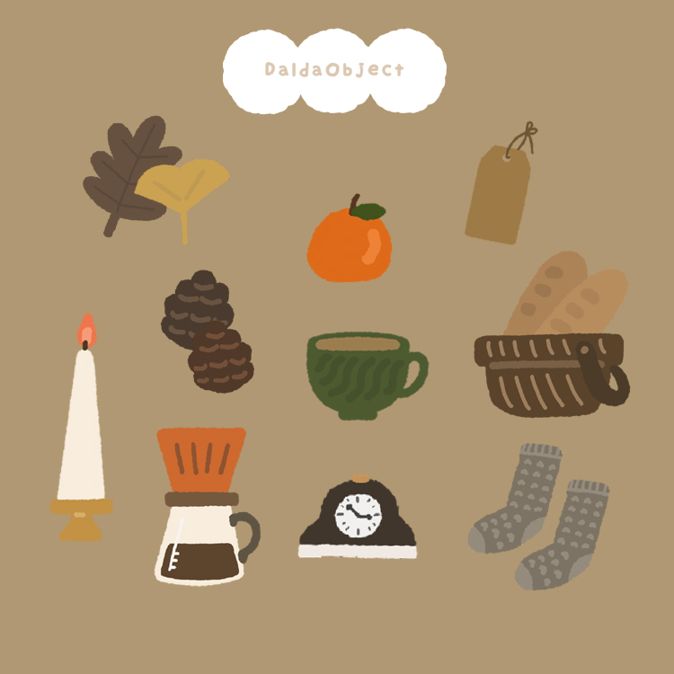 가을낭낭스티커 | 위버딩