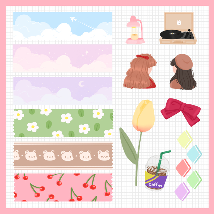 Lovely masking tape & deco sticker | Webudding