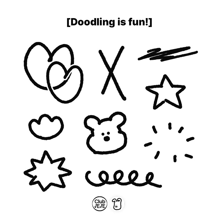 Doodling is fun sticker pack | Webudding