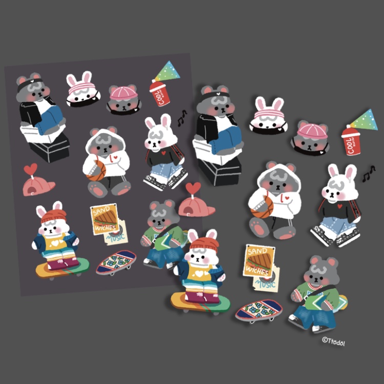 Hip friends! Sticker | Webudding