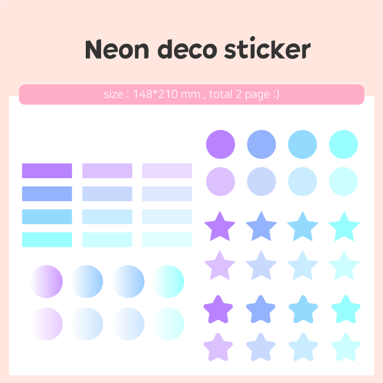 Neon deco sticker | Webudding