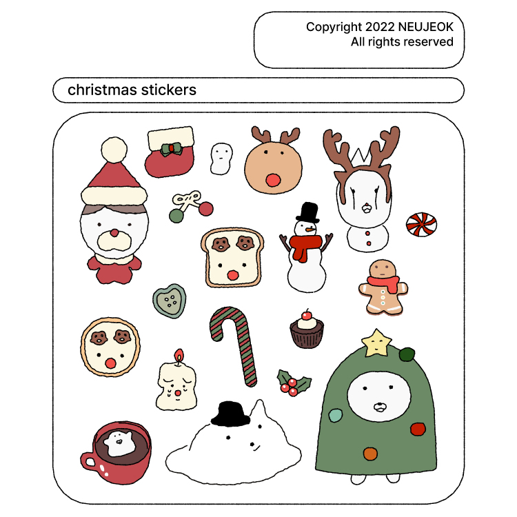 christmas cat sticker | Webudding