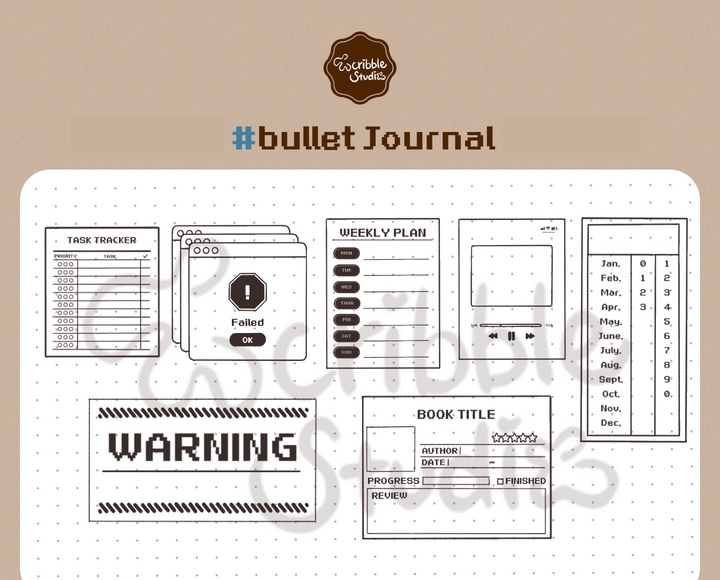 Bullet Journal Sticker Pack | Webudding