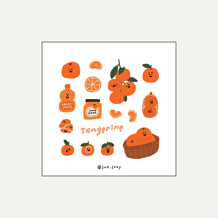 Tangerine Stickers | Webudding