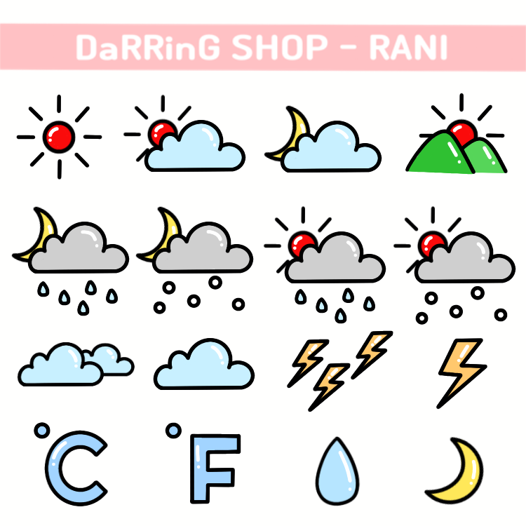 Weather stickers | Webudding