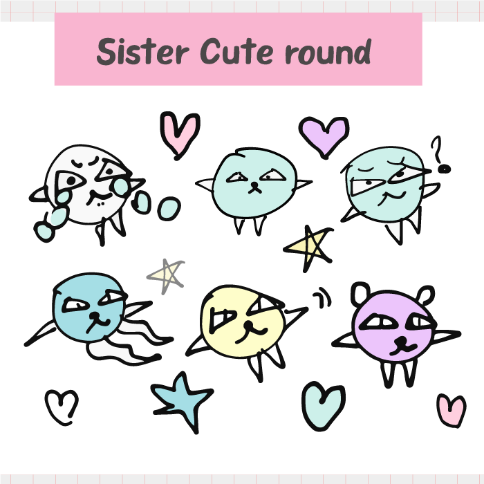 Cute round stickers | Webudding