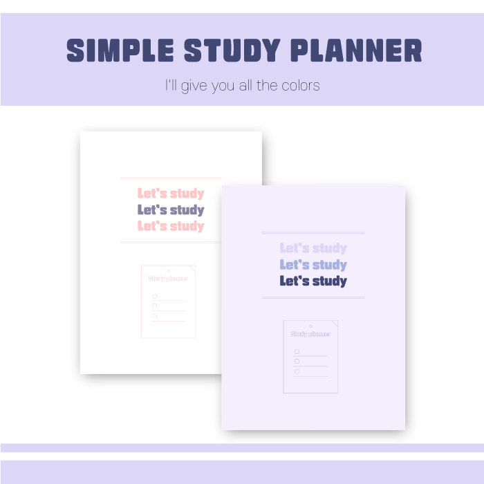 Simple study planner | Webudding