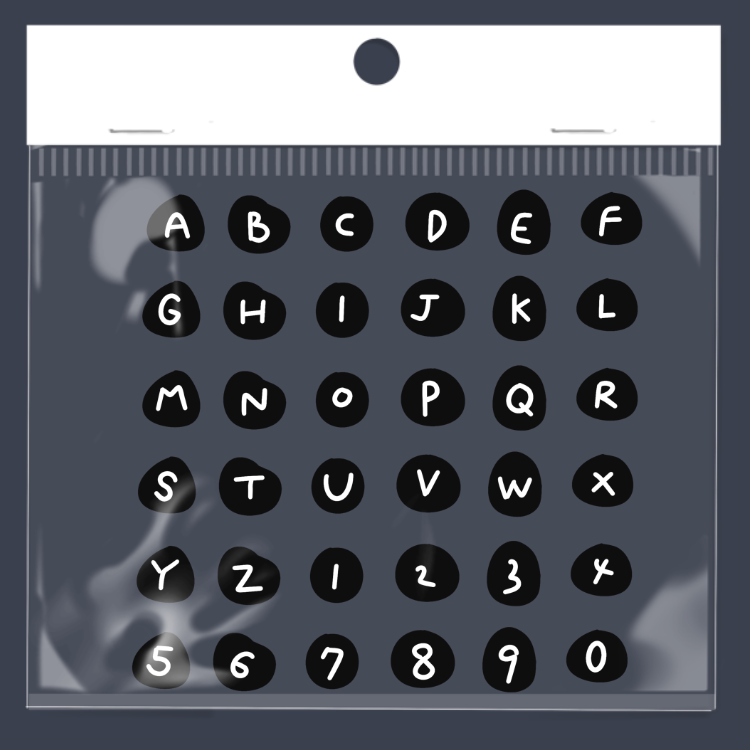 simple Alphabet, numbers | Webudding