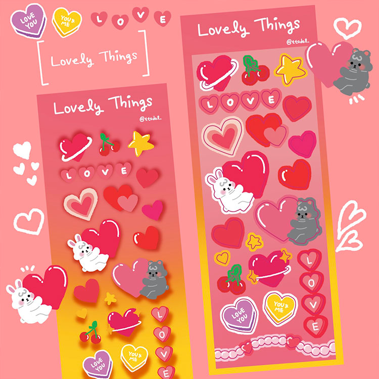 Lovely Things 스티커 | 위버딩