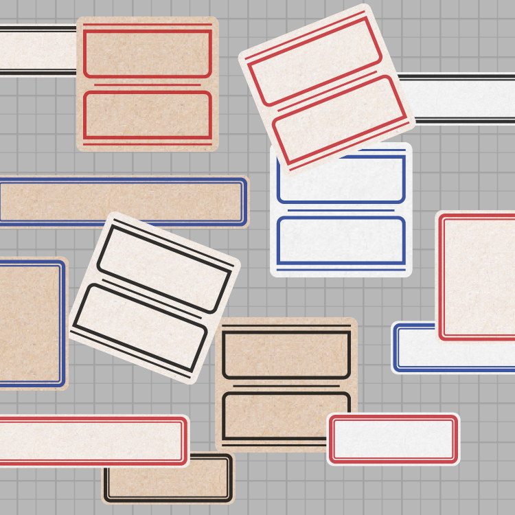 Paper texture label sticker | Webudding