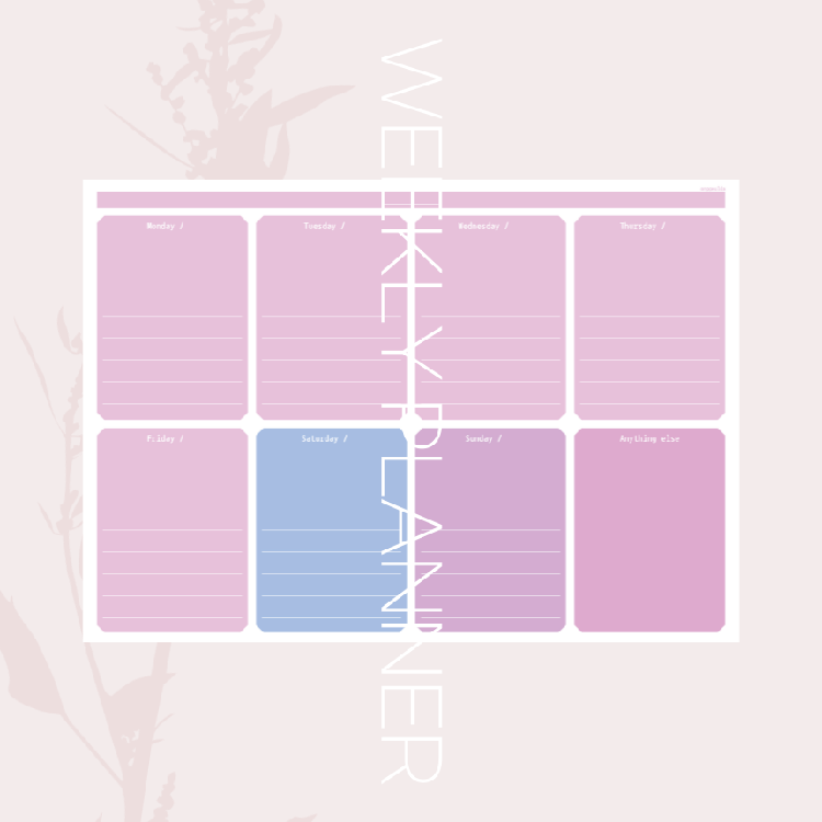 ONGGEULDA Weekly Planner Diary Ver.1 (Pink Theme) | Webudding