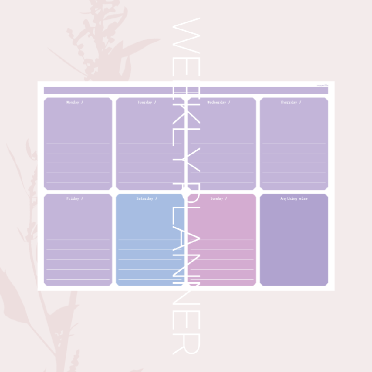 ONGGEULDA Weekly Planner Diary Ver.1 (Purple Theme) | Webudding