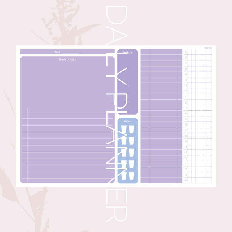 ONGGEULDA Daily Planner Diary Ver.1 (Purple Theme) | Webudding