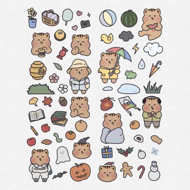 64 sticker pack [doodoom] (cutting sticker) | Webudding