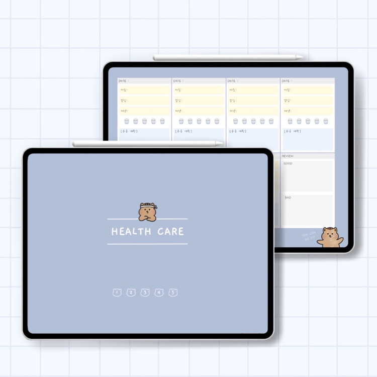 Exercise/Diet hyperlinked planner | Webudding