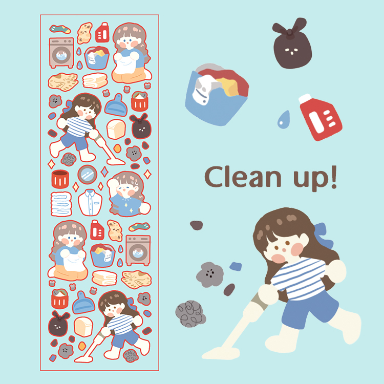 Clean up sticker | Webudding
