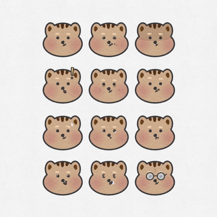 emoticon cutting sticker (doodoom) | Webudding