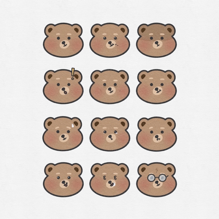 emoticon cutting sticker (chichi) | Webudding