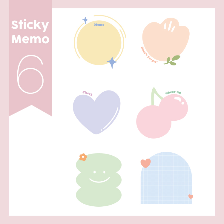 freestyle sticky memo set | Webudding
