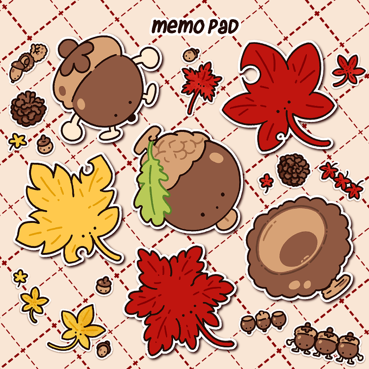Autumn Leaves Memo Pad | Webudding