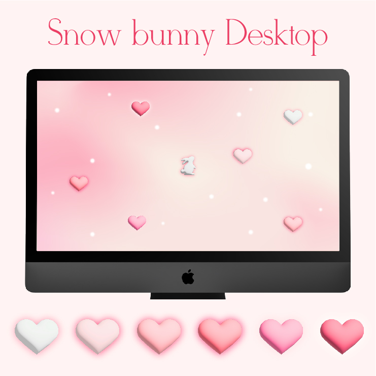 Snow Bunny Desktop Organizer (MAC ver) | Webudding