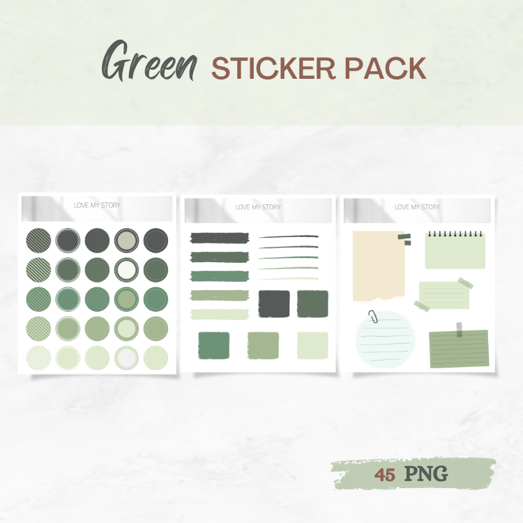 Green Sticker Pack | Webudding
